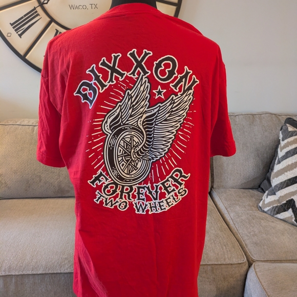 DIXXON | Shirts | Dixxon Red Winged Wheel Mens Tee | Poshmark